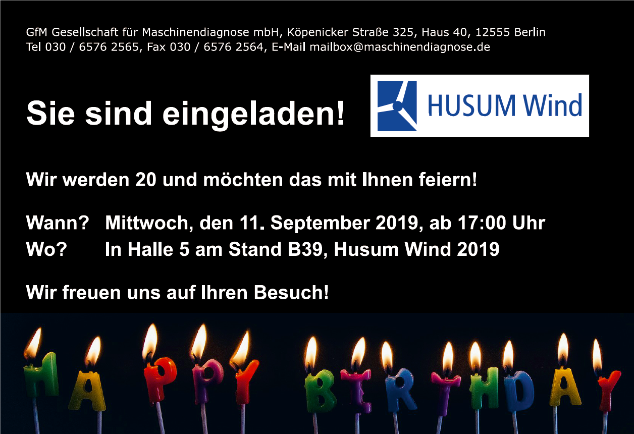 Besuchen Sie uns auf der Husum Wind 2019!